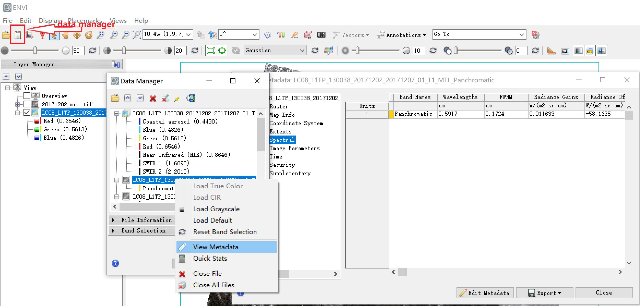 ENVI5.3编辑图像头文件信息----以Landsat8为例_landsat8 data manager选择哪几个-CSDN博客