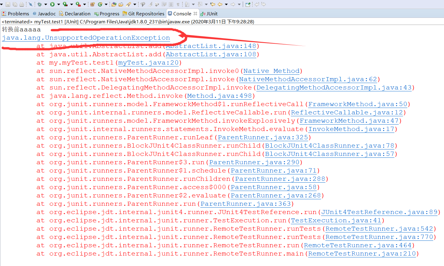 UnsupportedOperationException异常是什么原因导致的呢？_单元测试unsupportedoperation异常-CSDN博客