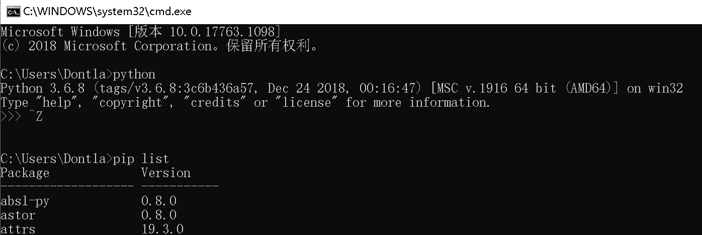 运行pip list报错：Fatal error in launcher: Unable to create process using ...