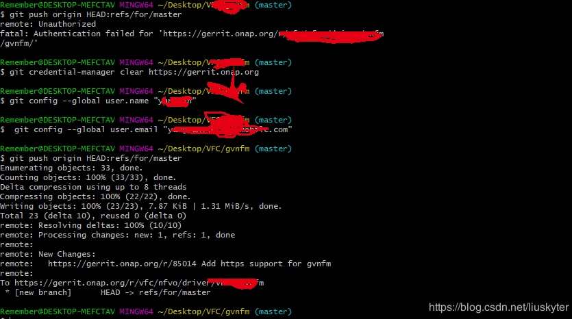 remote: Unauthorized fatal: Authentication failed for 'https://gerrit.onap.org/r/xxx/xxx/xxx/xxx ...