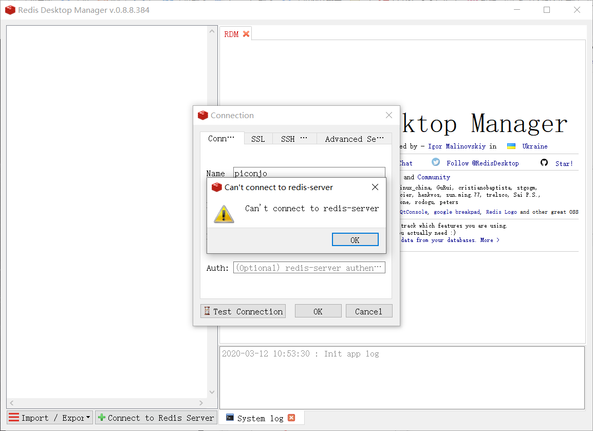 亲测完美解决Redis Desktop Manager工具连接Redis失败(Can‘t connect to redis-server)_connect to redisserver ...
