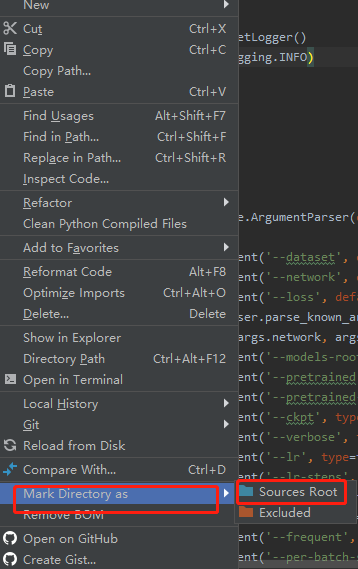 pycharm中Mark Directory as 成 sources root (同文件夹下from ..import提示找不到)_mark directory as sources ...