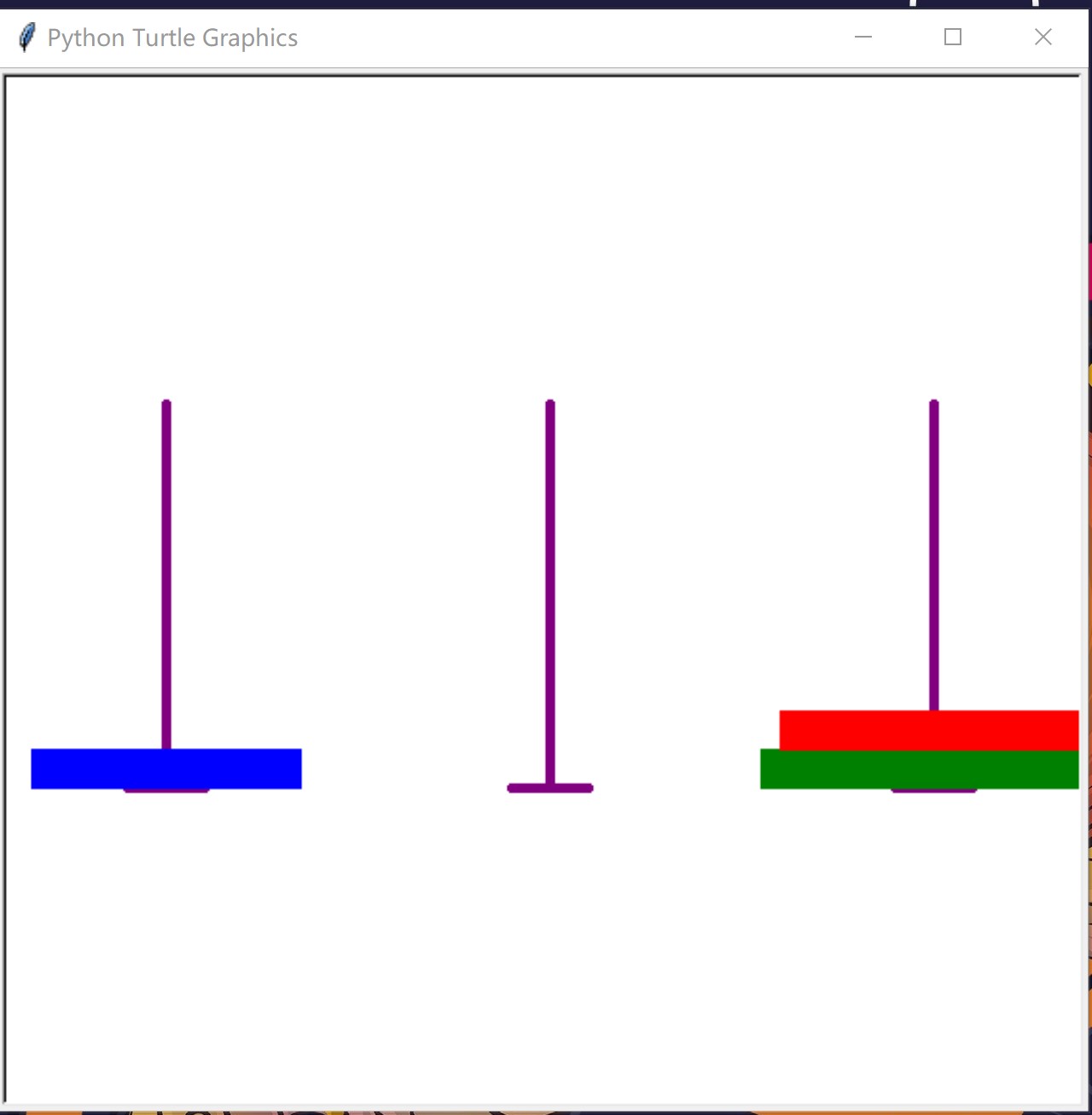 经典算法：汉诺塔问题_如图所示,小明想要将中间柱子的三个盘子转移到右侧的柱子,规则是每次只能挪动一个-CSDN博客