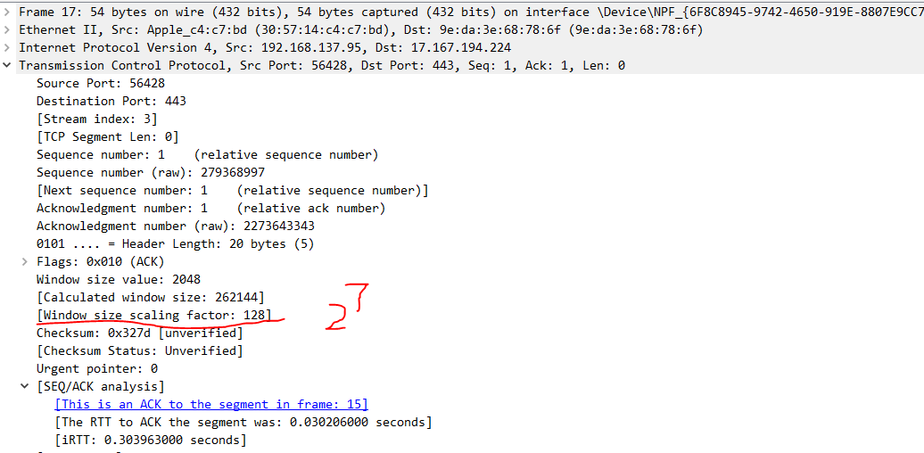 使用wireshark抓包分析 TCP handshake 中 window scale 参数_windows scale-CSDN博客