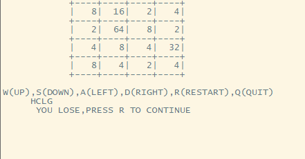 c++ 学习curses库，2048简单小游戏_c++ curses-CSDN博客