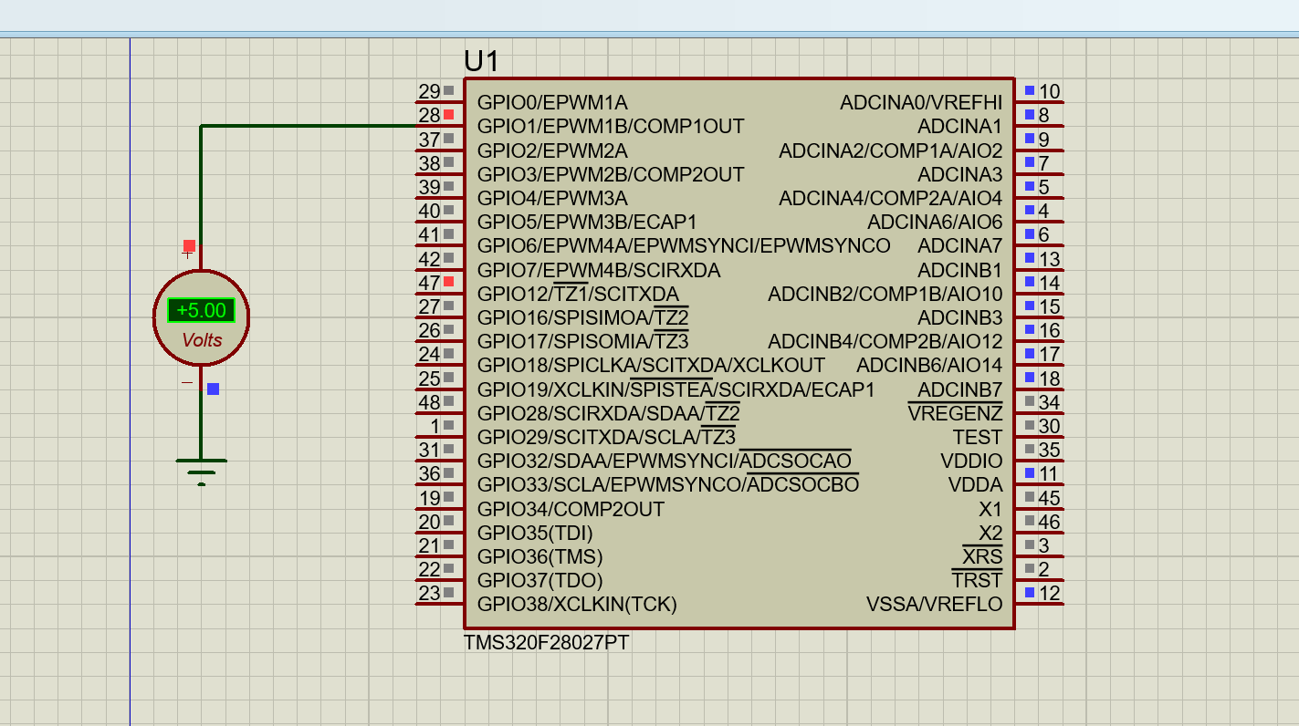 CCS9使用proteus仿真TMSF320F28027_tms仿真电路-CSDN博客