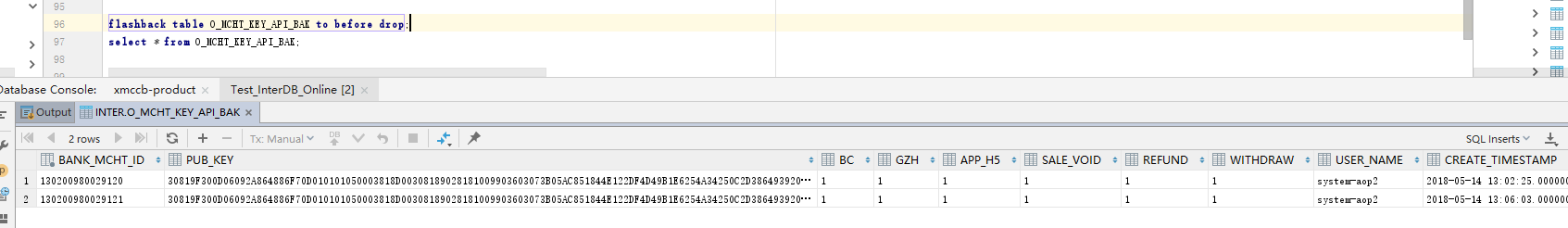 Oracle对于误删误操作的数据进行恢复（flashback Query、flashback Drop、flashback Table、flashback Database）针对数据误删 