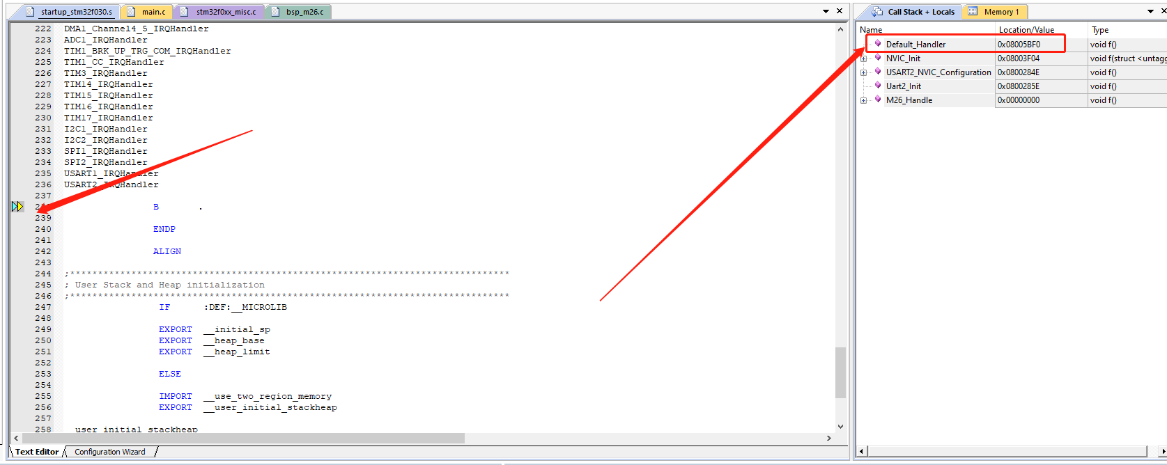 keil 仿真时进入 Default_Handler_keil 进default handler-CSDN博客