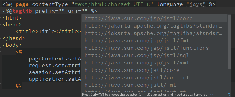 解决iIntelliJ IDEA导入jstl后，jsp中taglib指令无法自动添加uri地址_idea jsp taglib-CSDN博客