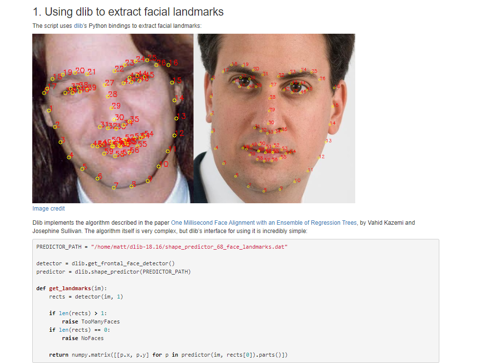 facial landmarks detection 人脸信息提取学习_facial action unit detection using ...