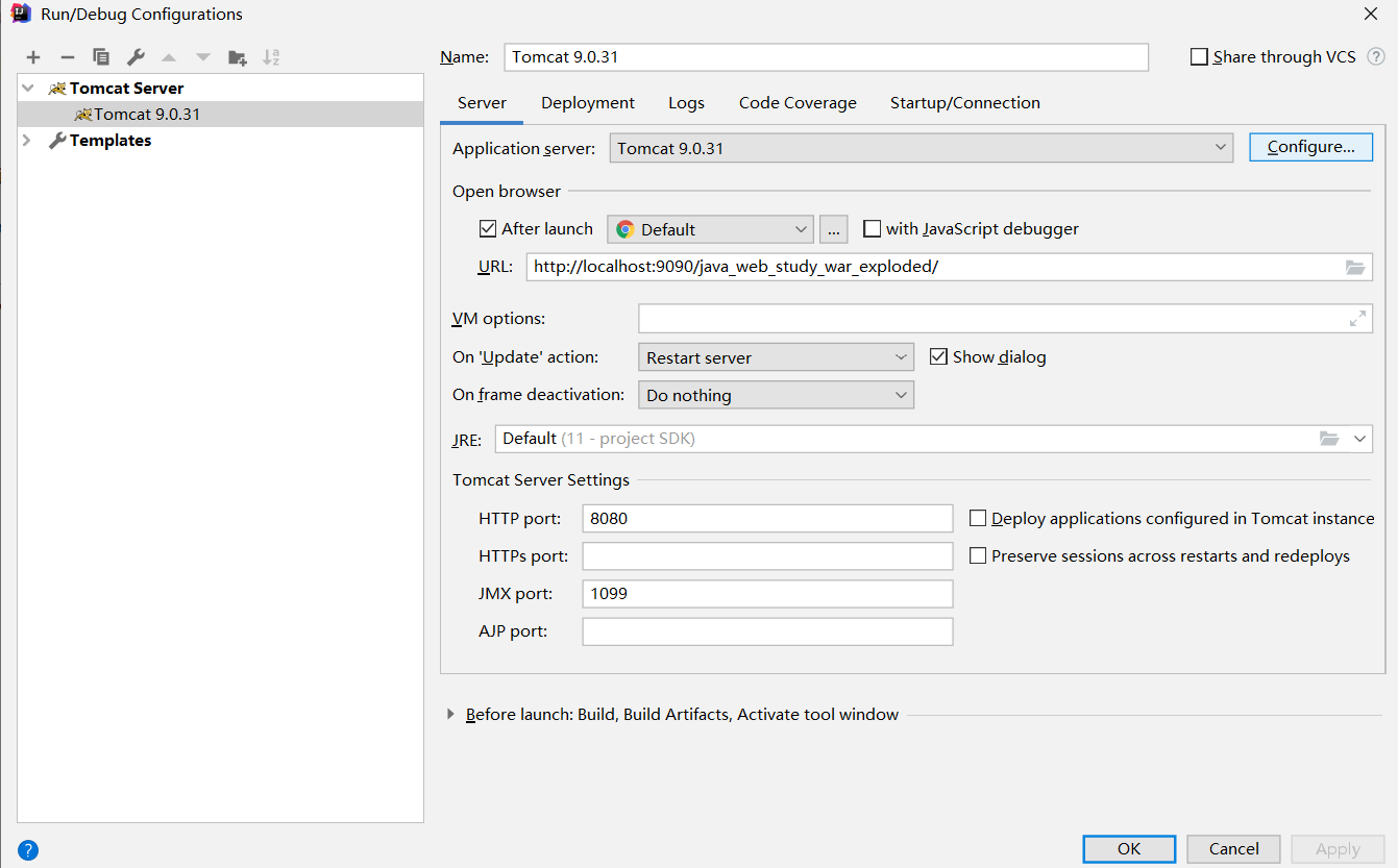 IntelliJ IDEA配置Tomcat常出现的错误_idea tomcat 连不上 jmx port-CSDN博客