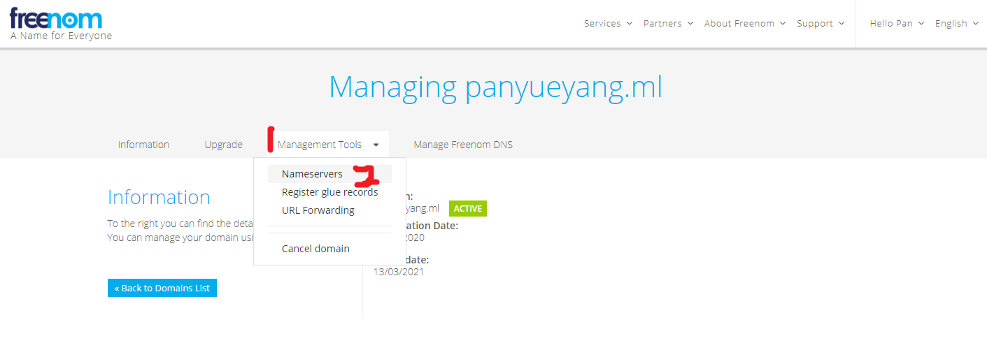 Freenom注册域名和账号并设置DNS到DNSPOD的方法_freedns注册-CSDN博客