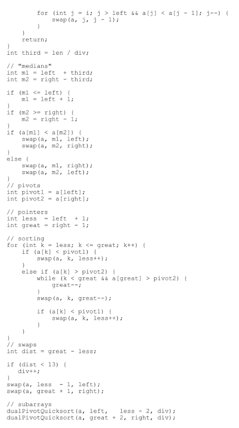 Java DualPivotQuicksort 用双轴快排实现更快的排序_dualpivotquicksort实现-CSDN博客