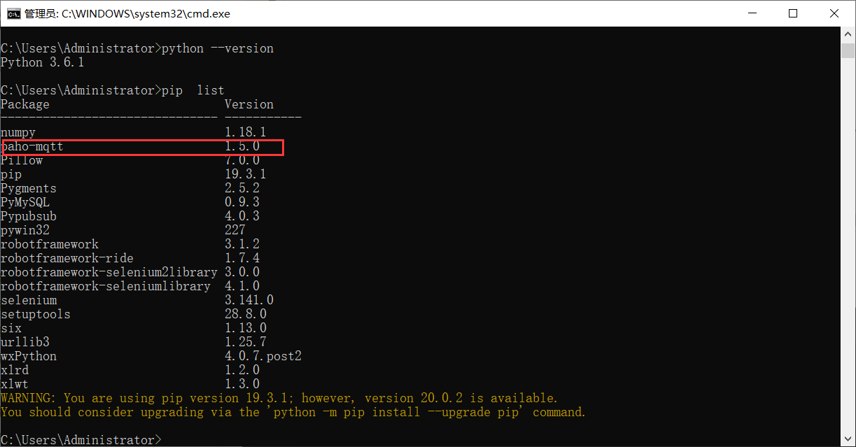 Python3 已经安装相关库，Pycharm 报错 ModuleNotFoundError: No module named 'paho ...