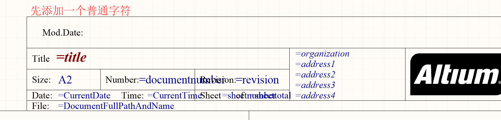 制作属于你自己的AD原理图Title Block_ad怎么改title-CSDN博客