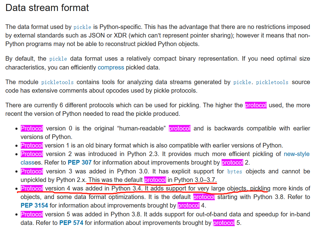 python数据持久化方法 pickle和joblib_which pickle protocol and joblib-CSDN博客