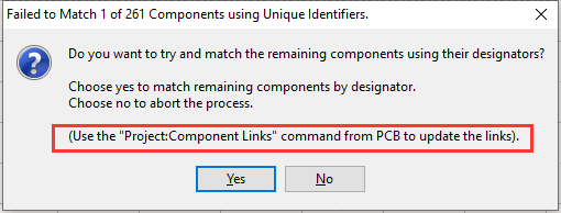 AD10: Failed to Match * of * Components using Unique Identifiers_failed to match components ...