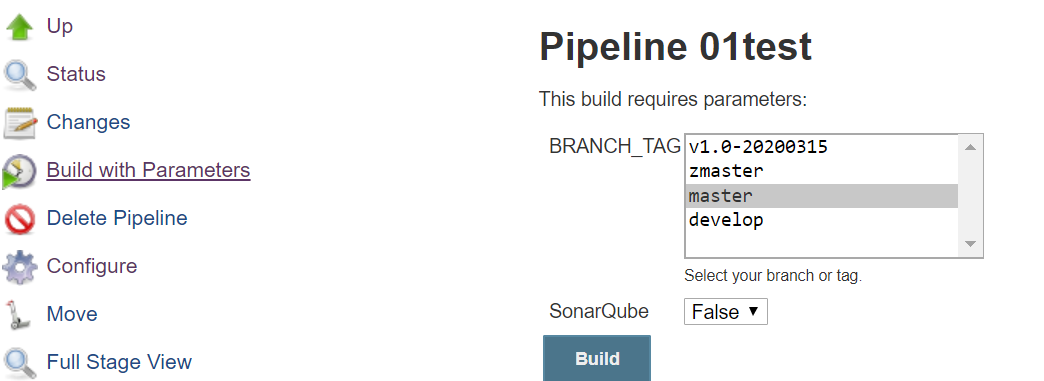 Jenkins Pipeline Select Branch And Tag When Using Git Parameter Plugin