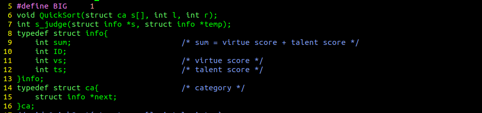 error or warning : 'struct info' declared inside parameter list will not be visible outside of ...