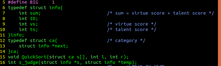 error or warning : 'struct info' declared inside parameter list will not be visible outside of ...
