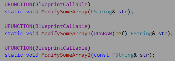 ue4 关于ufunction 函数 参数 用引用 UPARAM(ref)_uparam( ref ) ue c++ 传参-CSDN博客