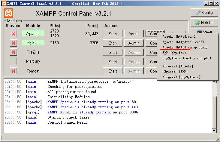 使用XAMPP和phpStudy搭建靶机环境_xampp的文件可以用phpstuy打开吗?-CSDN博客