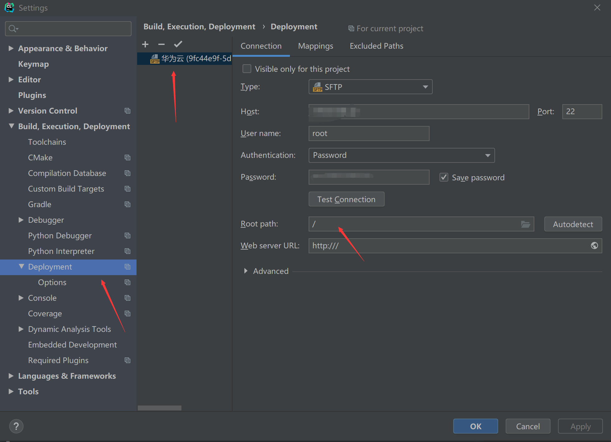 CLion配置远程服务器_clion deployment-CSDN博客