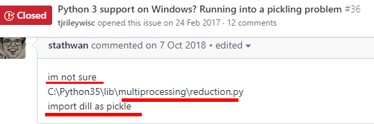 AttributeError: Can't pickle local object 'BaseDataset.img_transformer. . '_forkingpickler(file ...