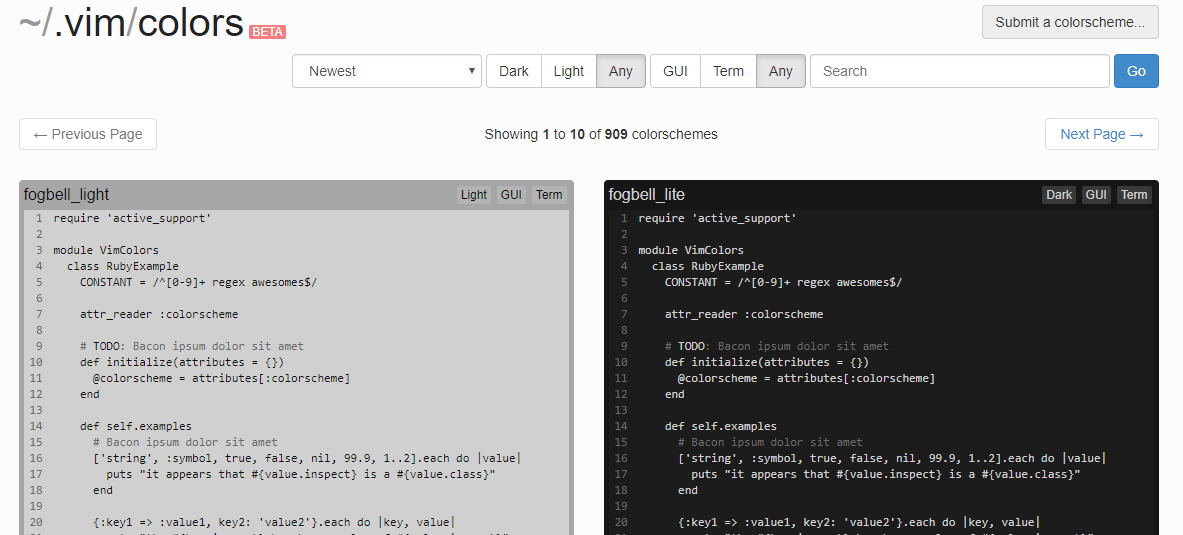 vim/gvim 主题配色方案下载 & 安装修改配置_gvim主题下载-CSDN博客