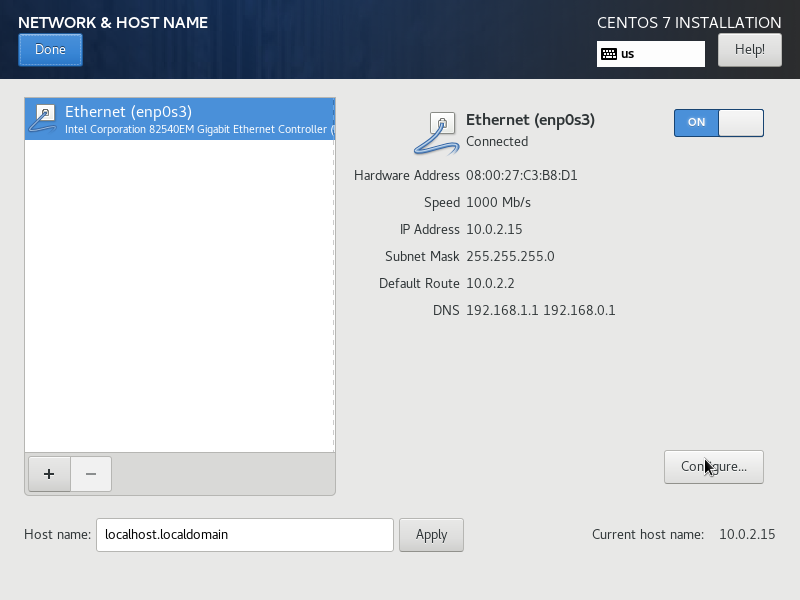 Virtualbox安装centos7及网络配置brd 101003255 Csdn博客 