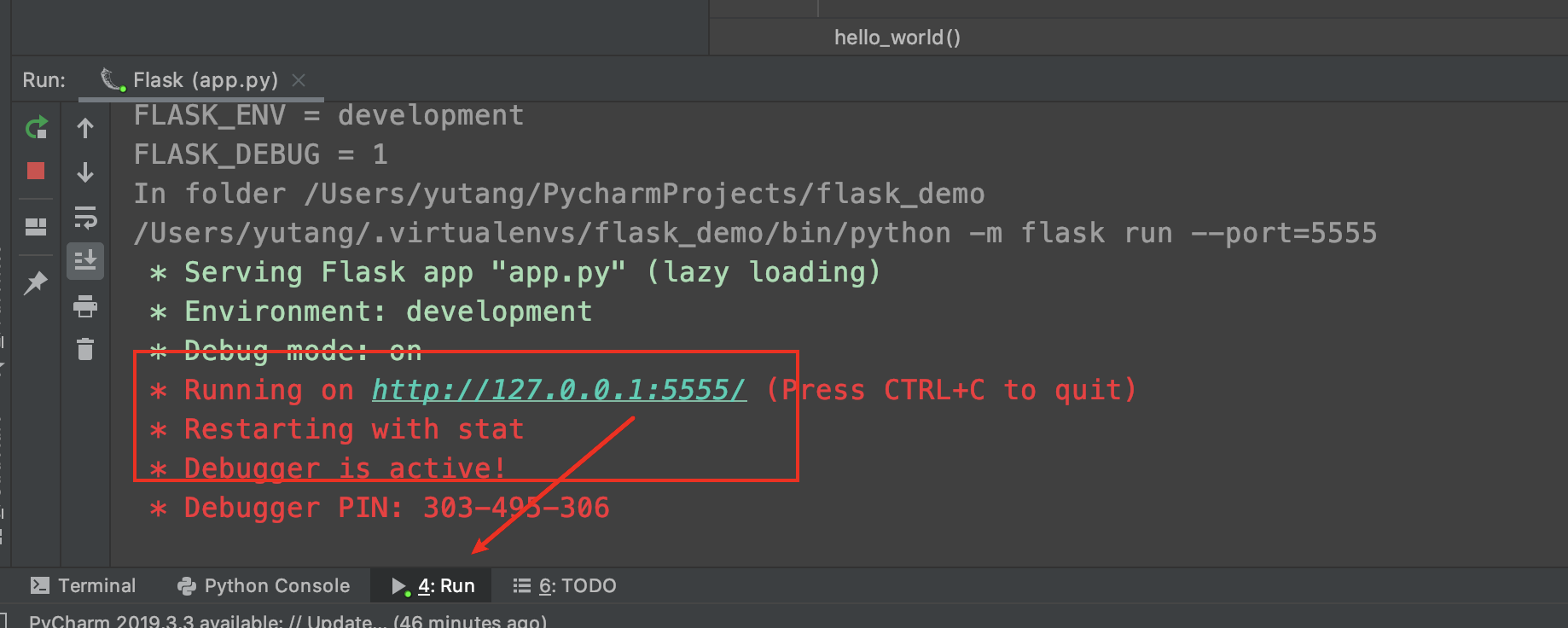 pycharm操作Flask的app.run()的坑_pycharm软件app.run显示不要在生产环境-CSDN博客