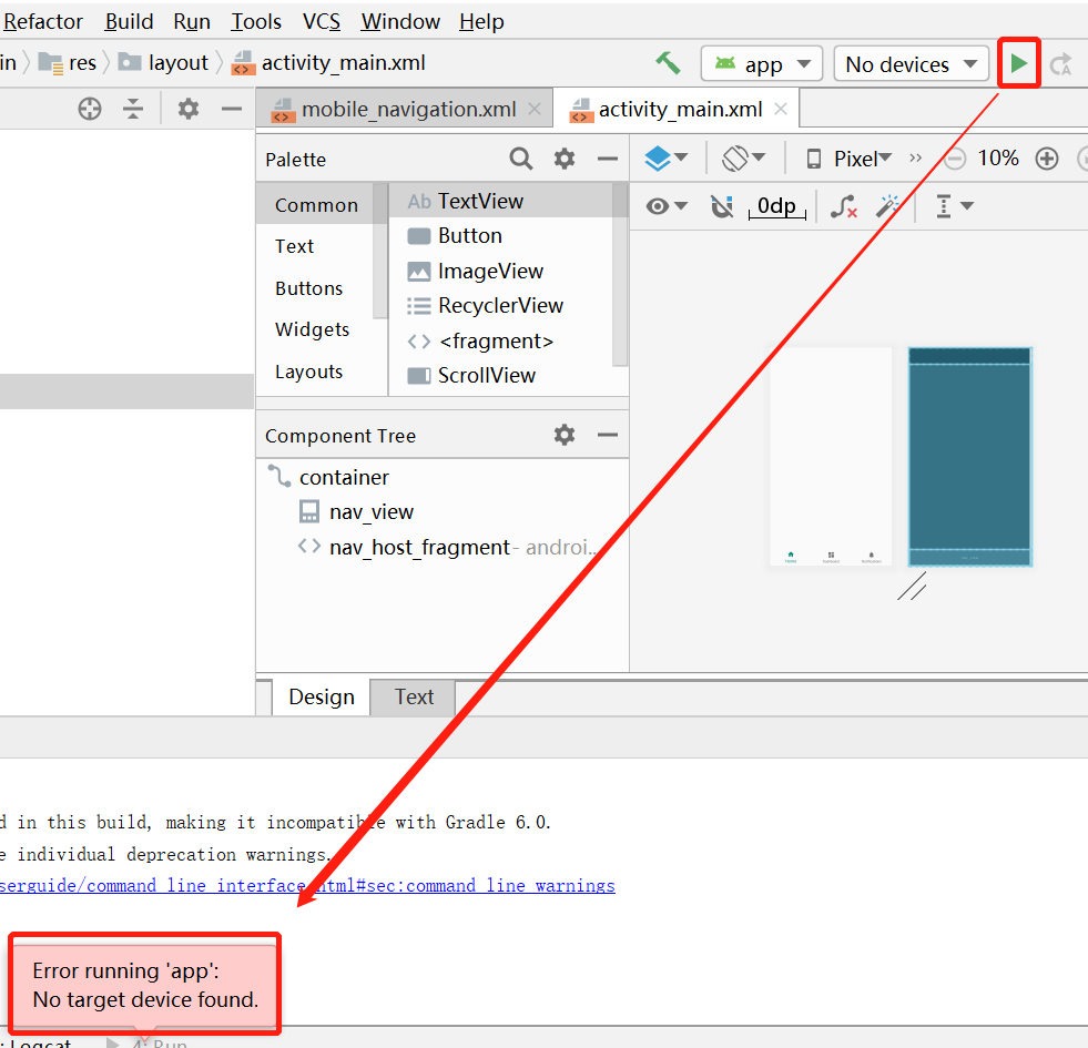 Error running ‘app‘:No target device found.的解决_error running 'app': no target device found.-CSDN博客
