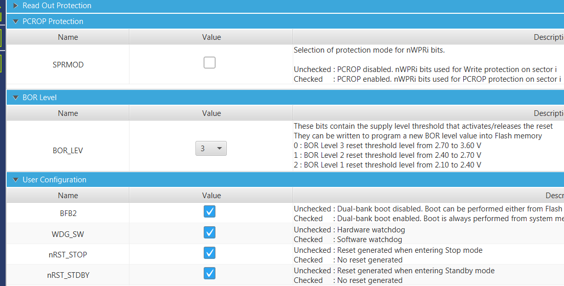 stm32 option byte Factory Reset - Programmer Sought