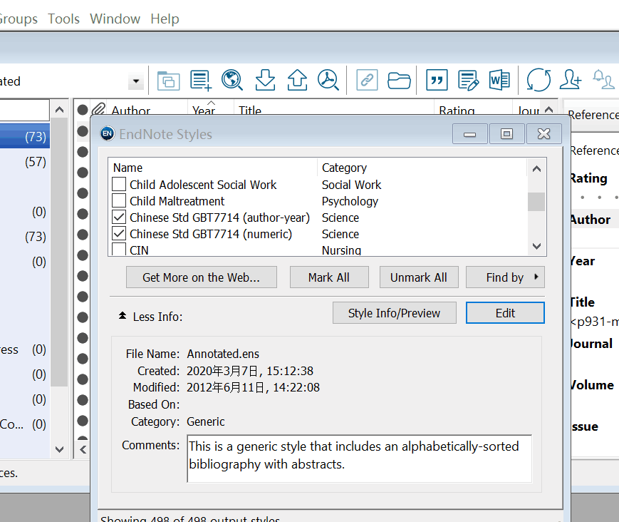 Endnotes中设置Output Styles为GB/T格式_endnote没有output style-CSDN博客