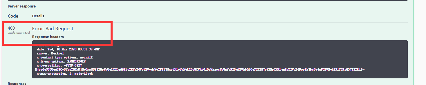 swagger调试接口报错 400 Undocumented Error: Bad Request_swagger 400-CSDN博客