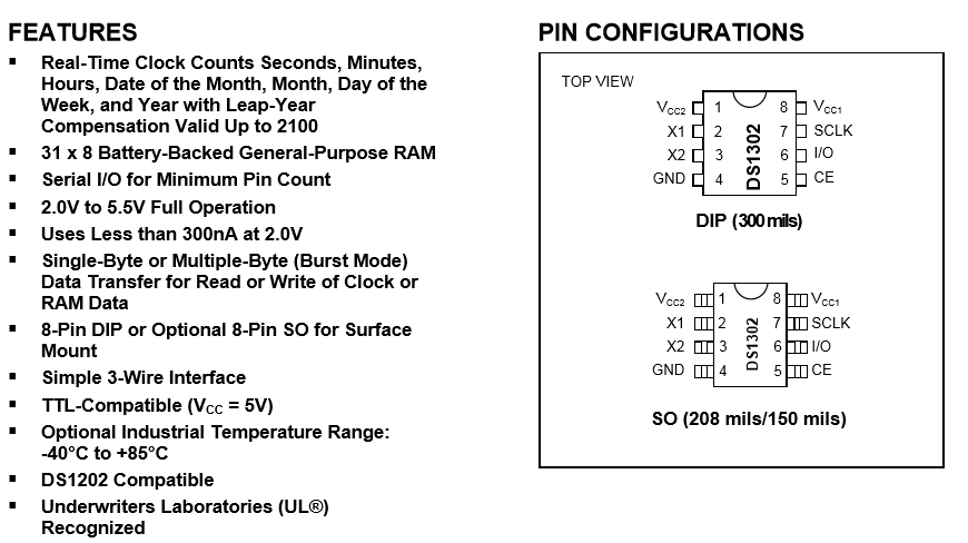 DS1302 原理及操作方法_ds1302使用有源晶振-CSDN博客