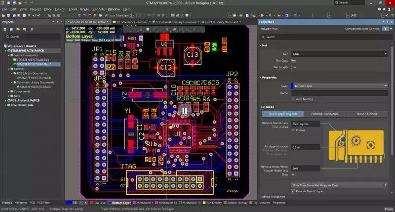 Altium designer18系列教程四 铺铜和PCB外形切割_ad18怎么切割板子形状-CSDN博客