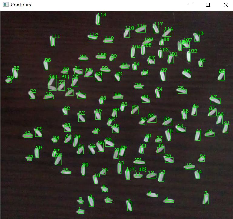 Python Opencv学习笔记之数米粒，并返回每一个米粒的位置面积及总个数平均面积opencv米粒计数实验报告心得体会 Csdn博客