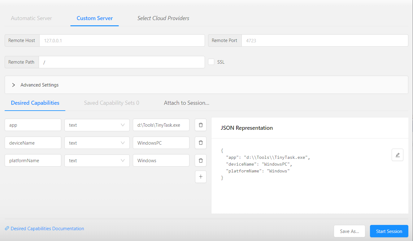 Appium + WinAppDriver 调试经典Windows程序（非UWP）_bad capabilities. specify either app or apptopleve-CSDN博客