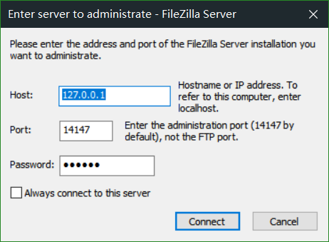 FileZilla Server连接服务器失败_filezilla server 服务interface和server版本不匹配-CSDN博客