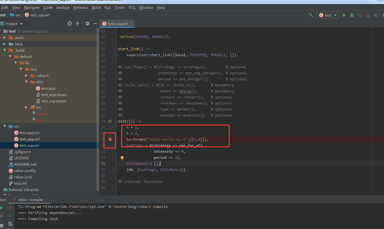 intelli IDEA中集成rebar3开发编译erlang_iead 怎么编译erlang-CSDN博客