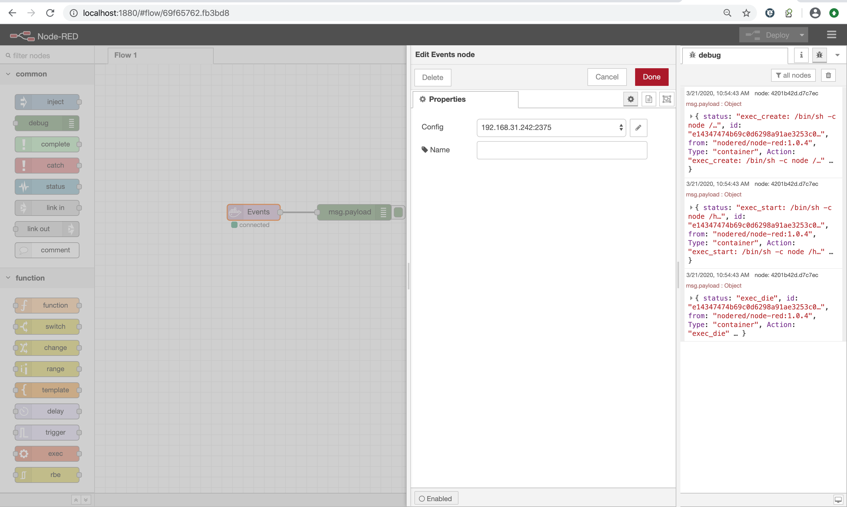 Node Red使用指南：27 使用docker节点操作容器 Dockerode 淼叔的博客 Csdn博客