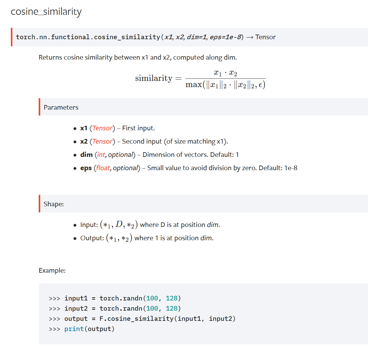 pytorch笔记（一）_nn.cosinesimilarity 输出范围-CSDN博客