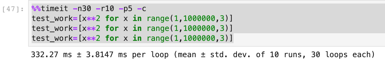 IPython（jupyter环境）中的”魔法“命令 %time,%timeit,%%time,%%timeit_time%1-CSDN博客