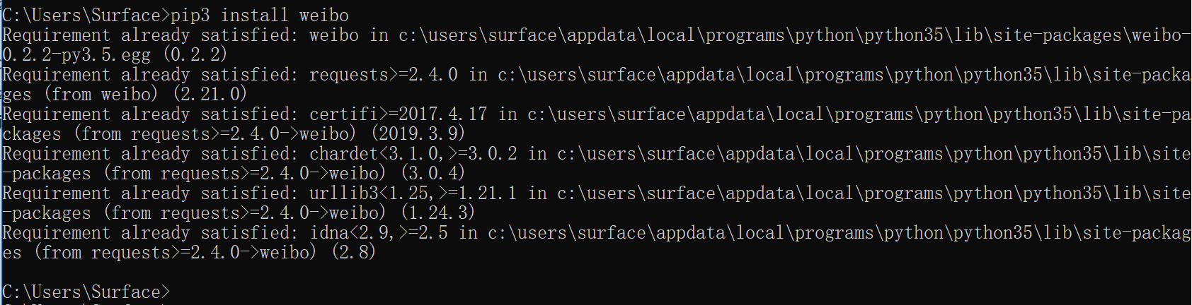Python3用pip install weibo报错解决方法-CSDN博客
