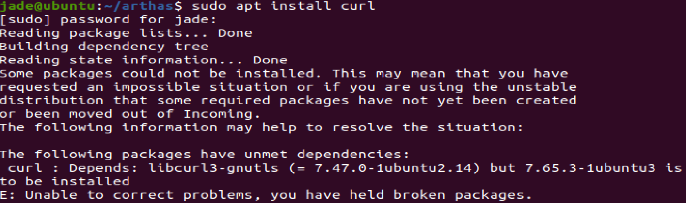 ubuntu安装curl遇到的问题_sudo apt install curl出错-CSDN博客