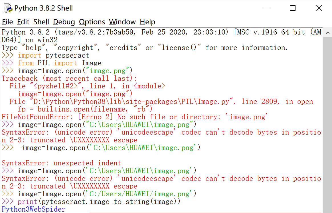 我的第一篇文章：关于Python3.8版本安装pytesseract问题（分享一下我的经验）_pytesseract版本对应 ...